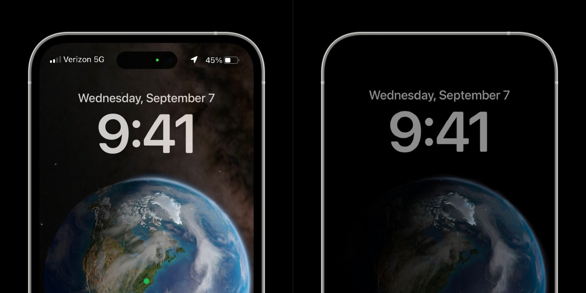 Apple l écran toujours allumé de l iPhone 14 Pro visualisé dans des