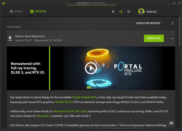 Le pilote Nvidia GeForce Game Ready Driver 536.67 est désormais ...