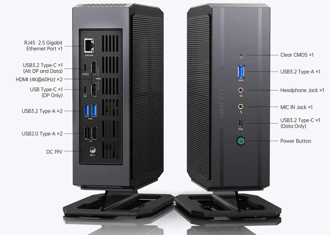 Minisforum Le mini PC Neptune HN2673 avec CPU Intel i7-12650H et dGPU ...