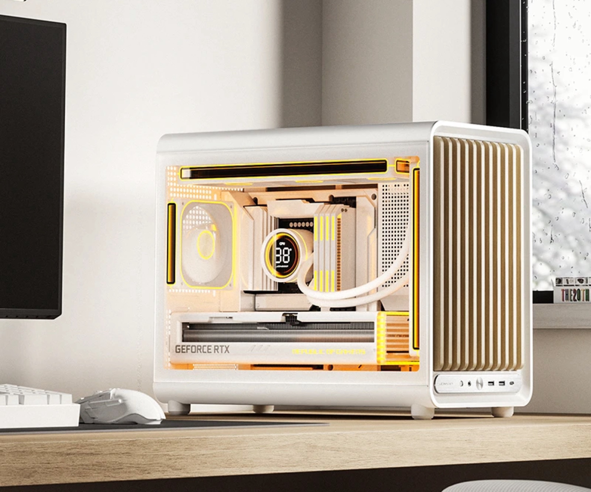 Le boîtier PC compact Jonsbo D33, doté d'une façade en bois, est ...